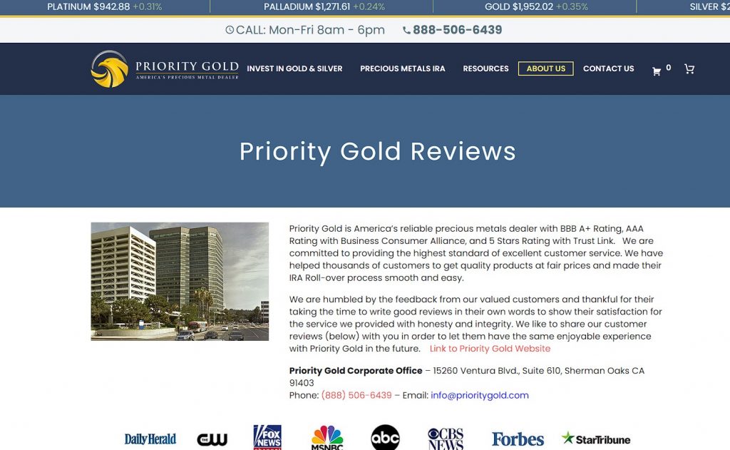 Priority Gold review - Goldiranews.org