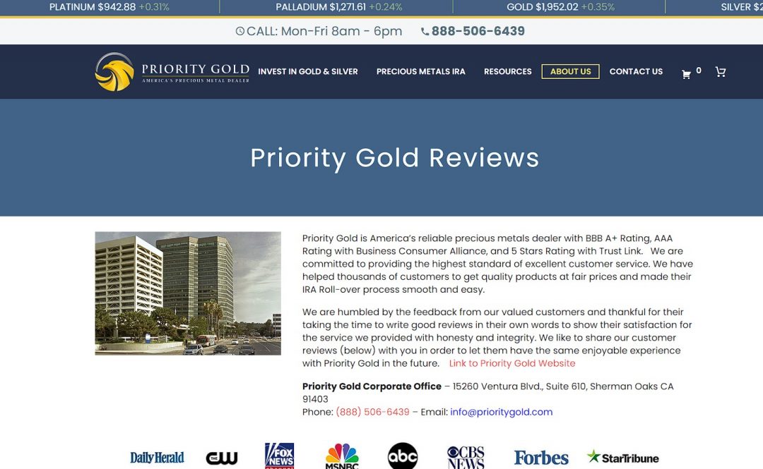 Priority Gold review - Goldiranews.org